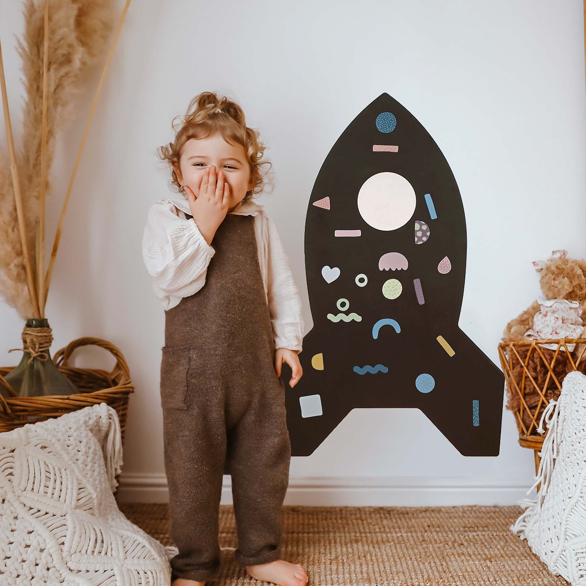 Tableau magnétique mural pour enfant - Fusée | Ferflex